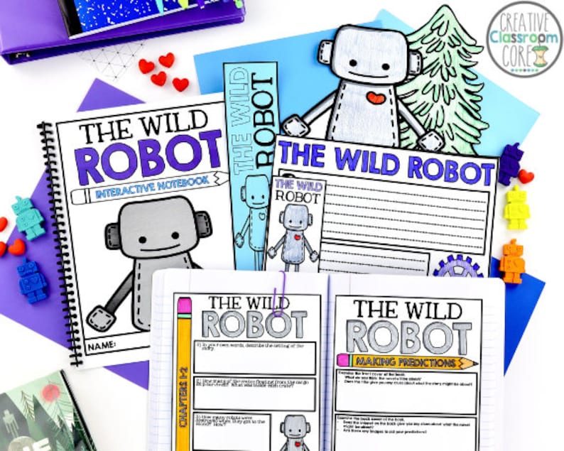 The Wild Robot Novel Study Comprehension Activities - Worksheets ...