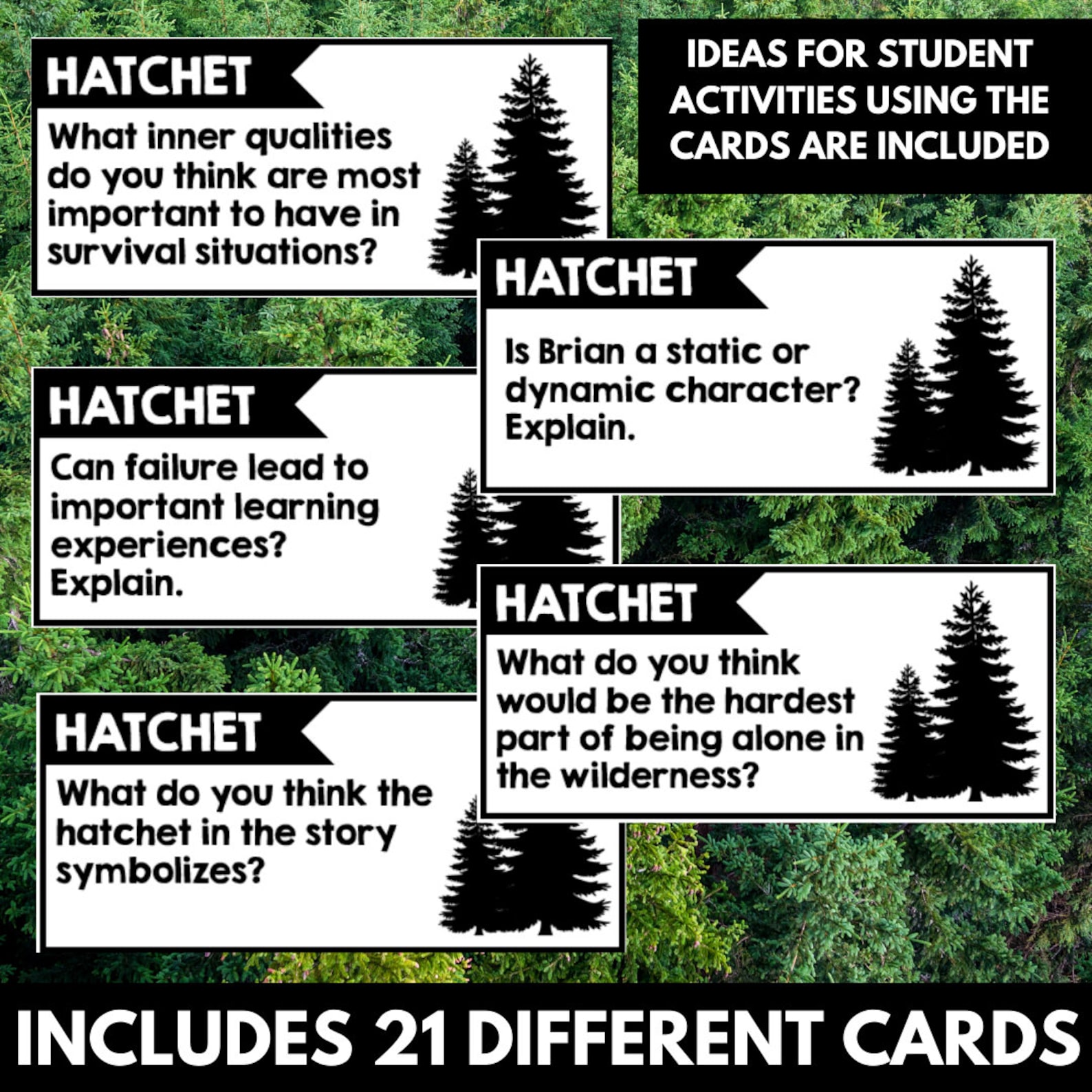 Hatchet Novel Study Comprehension Activities - Worksheets - Printables ...