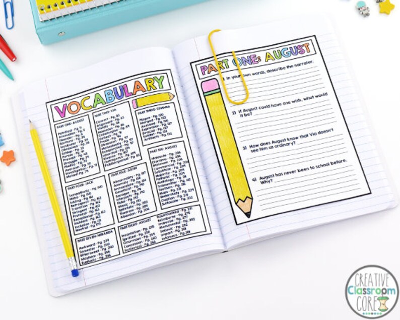 Wonder Novel Study Comprehension Activities Worksheets - Etsy