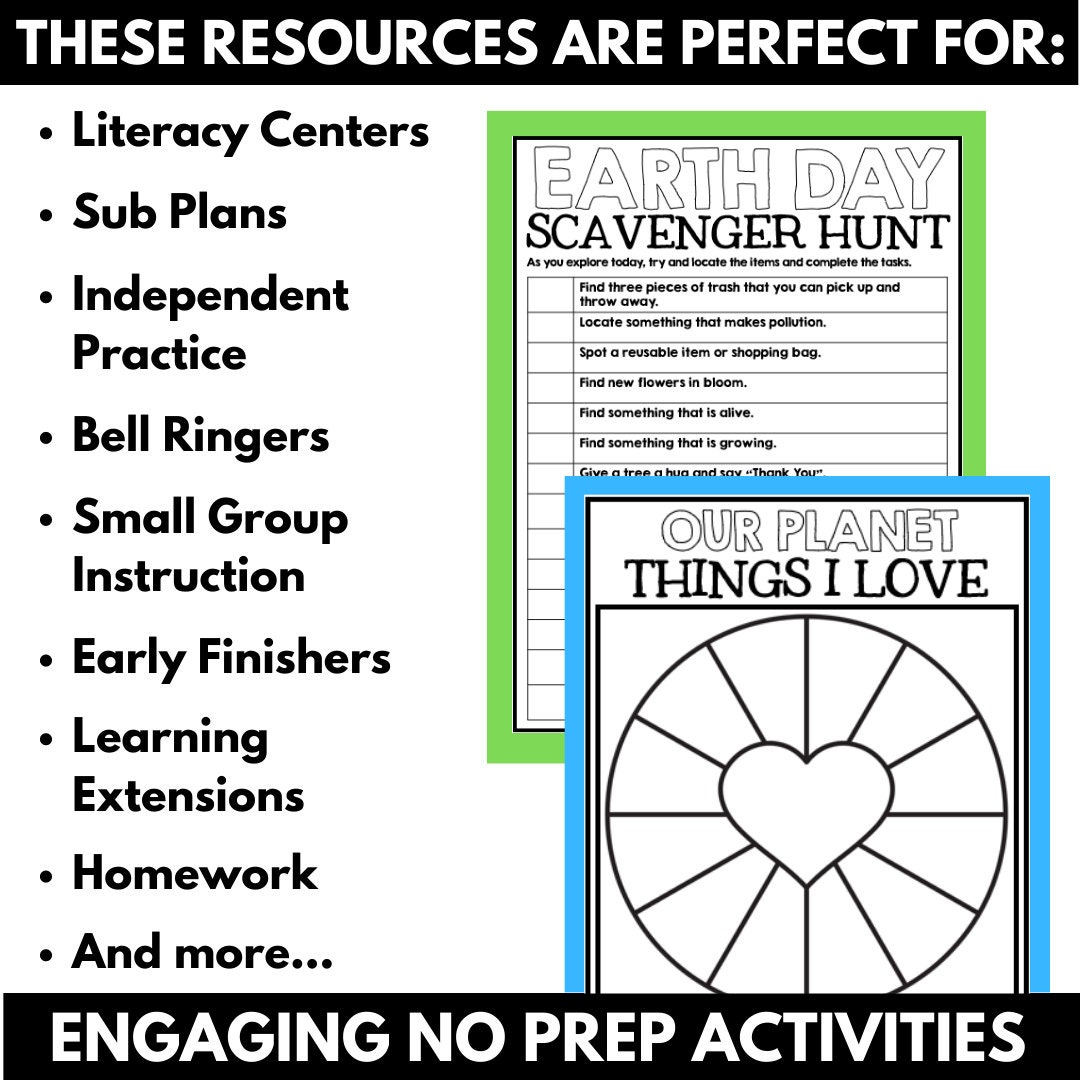 Earth Day Skill Review for 3rd Grade, 4th Grade, and 5th Grade - No ...