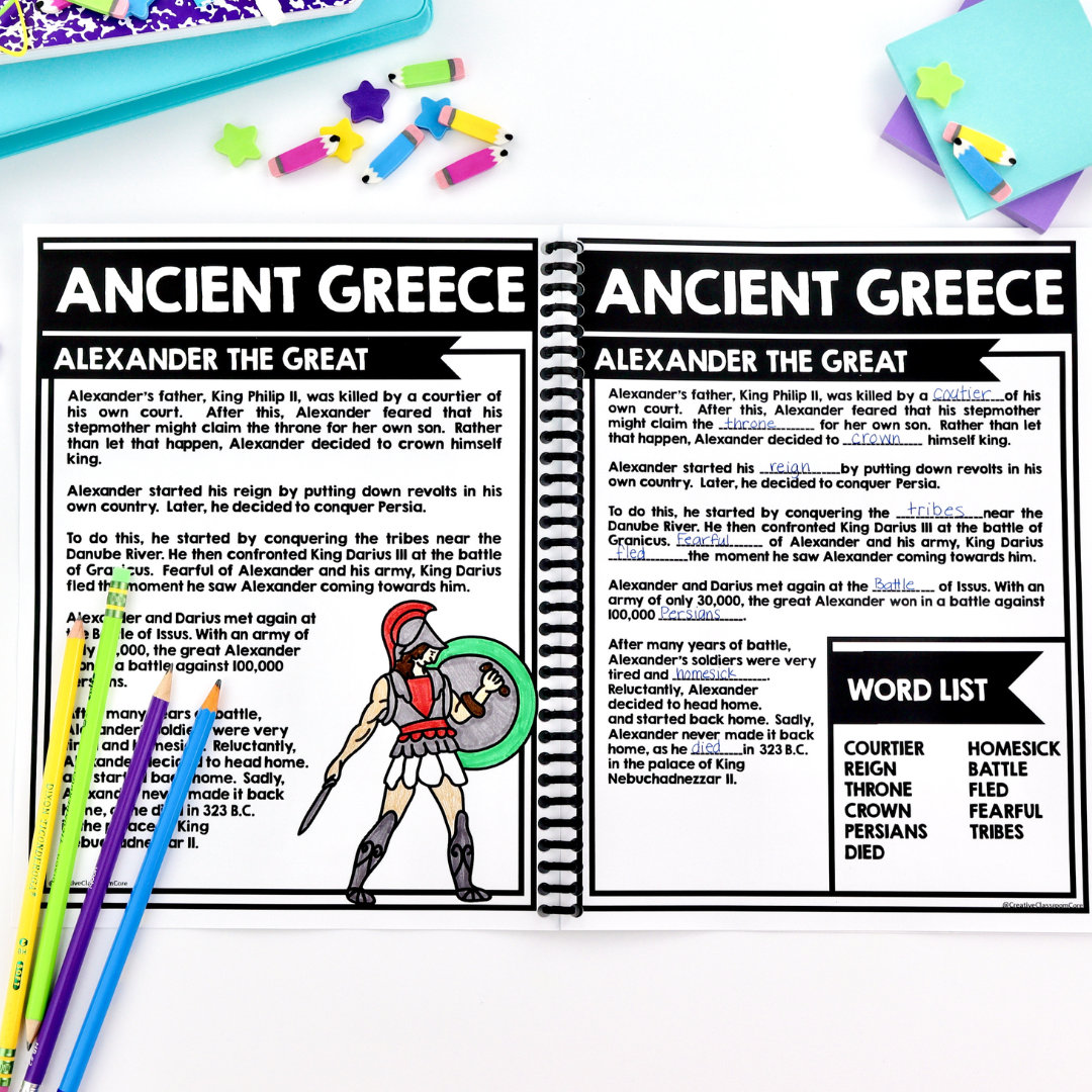 Ancient Greece Unit - Alexander the Great History Unit With Projects ...