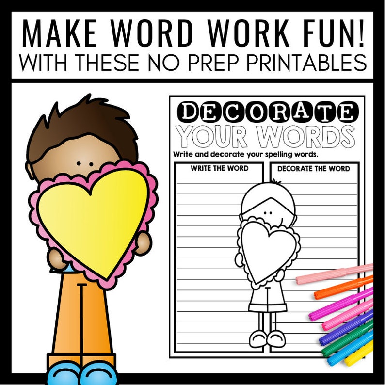 Spelling Practice Printables and Worksheets - Word Work for Any ...
