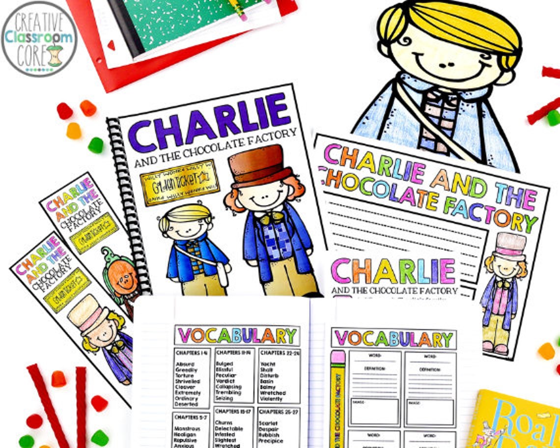 Charlie and the Chocolate Factory Novel Study Comprehension Activities ...