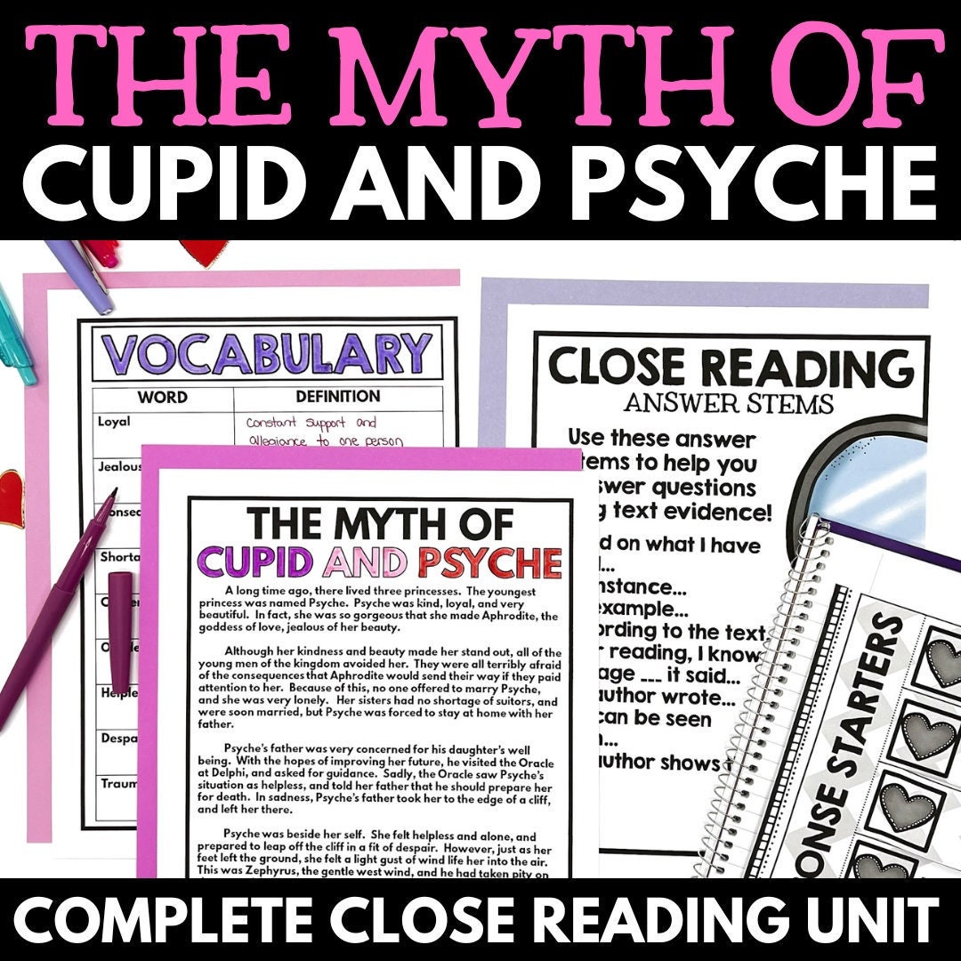 The Greek Myth of Cupid and Psyche Valentine's Day Unit With Projects ...