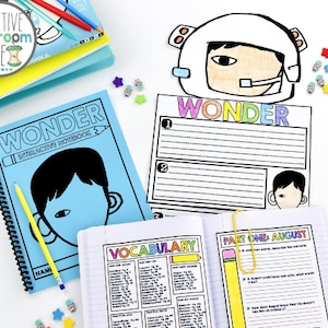 Wonder Novel Study Comprehension Activities - Worksheets - Printables ...
