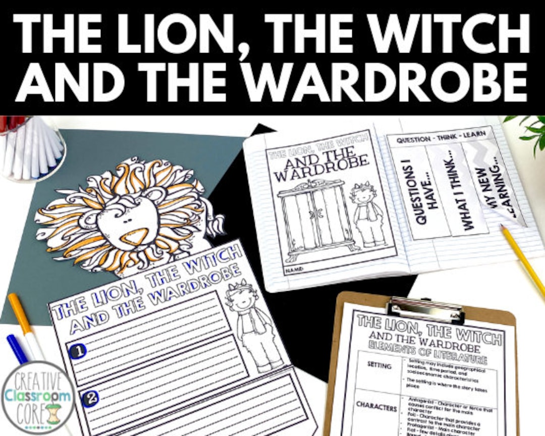 The Lion, the Witch, and the Wardrobe Novel Study - Worksheets ...