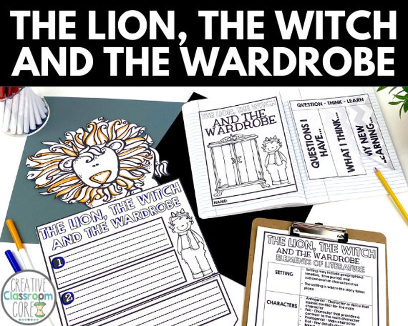 The Lion, the Witch, and the Wardrobe Novel Study - Worksheets ...