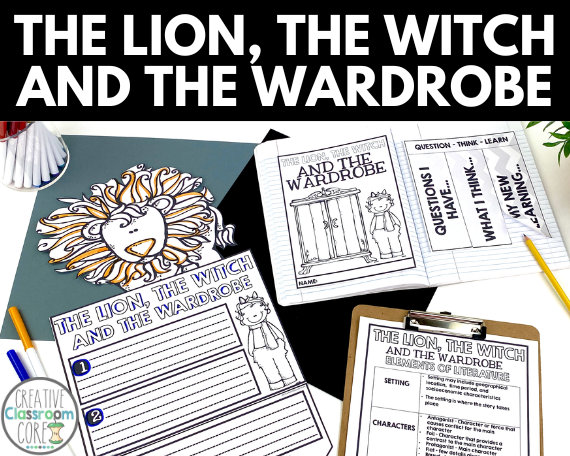The Lion, the Witch, and the Wardrobe Novel Study - Worksheets ...