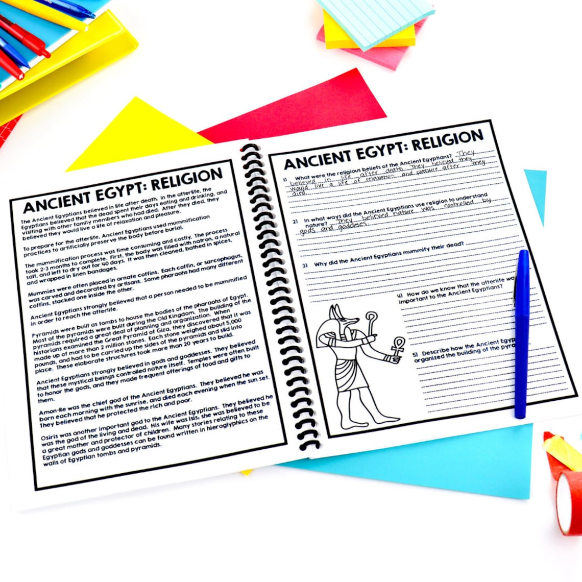 Ancient Egypt Mythology Unit – Homeschool Printables, Activities - Etsy