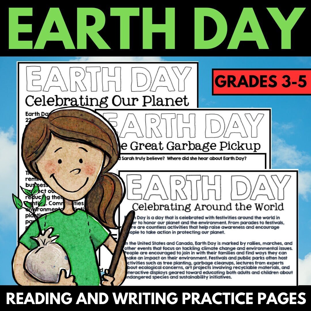 Earth Day Skill Review for 3rd Grade, 4th Grade, and 5th Grade - No ...
