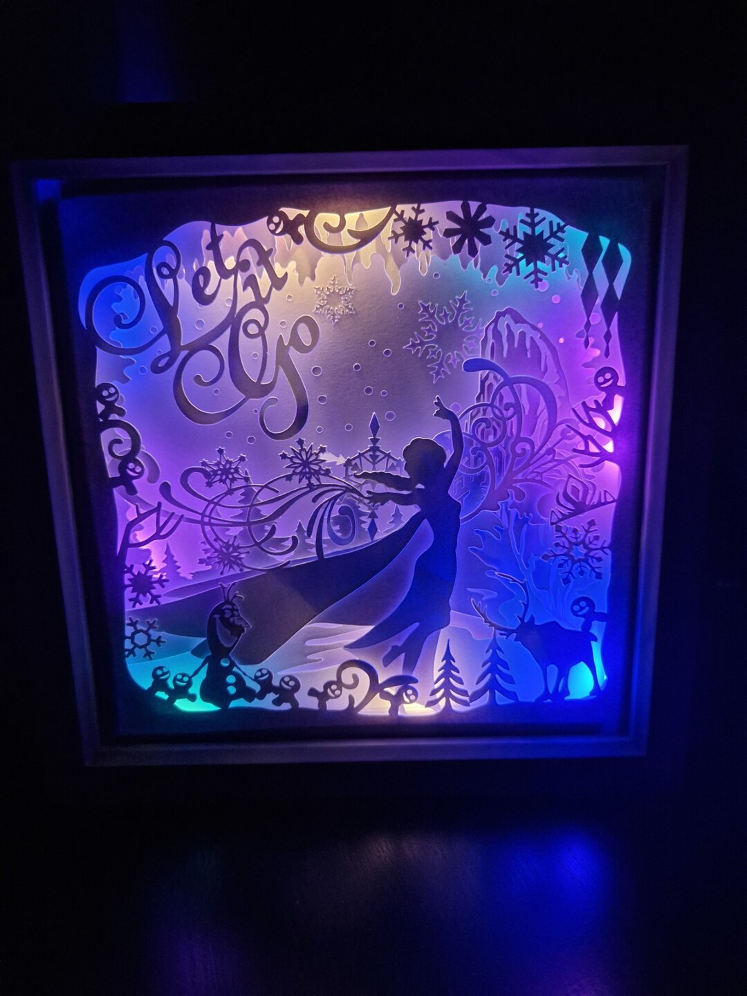 Frozen Shadow Box - Etsy