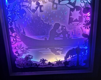 Tangled Rapunzel Shadow Box - Etsy UK
