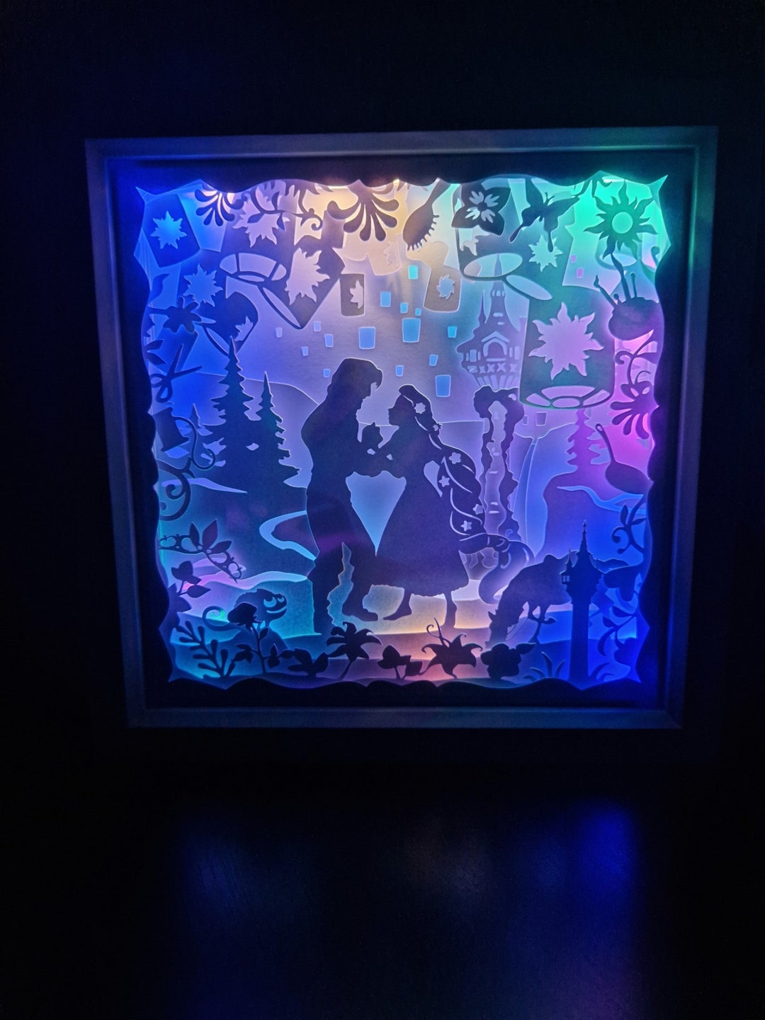 Tangled Rapunzel Shadow Box - Etsy UK