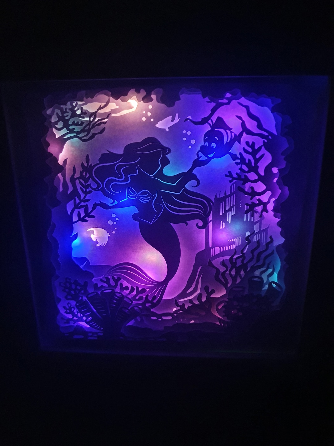 Mermaid 3D Shadow Box - Etsy