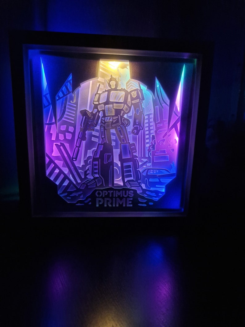 Optimus Prime Shadow Box - Etsy
