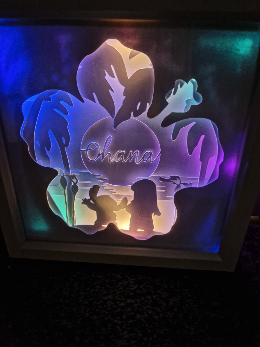 Lilo and Stitch Ohana Shadow Box - Etsy