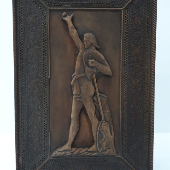 Antique Handcarved Wooden Box, Human Figured, Handmad… - Gem