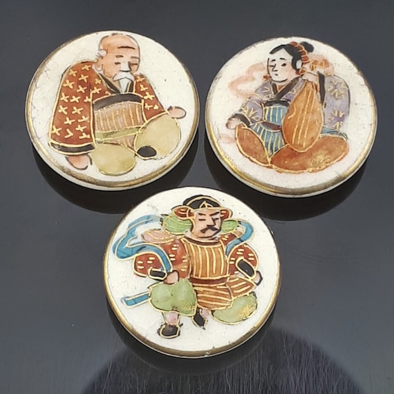 Antique Porcelain Japanese Buttons | Etsy