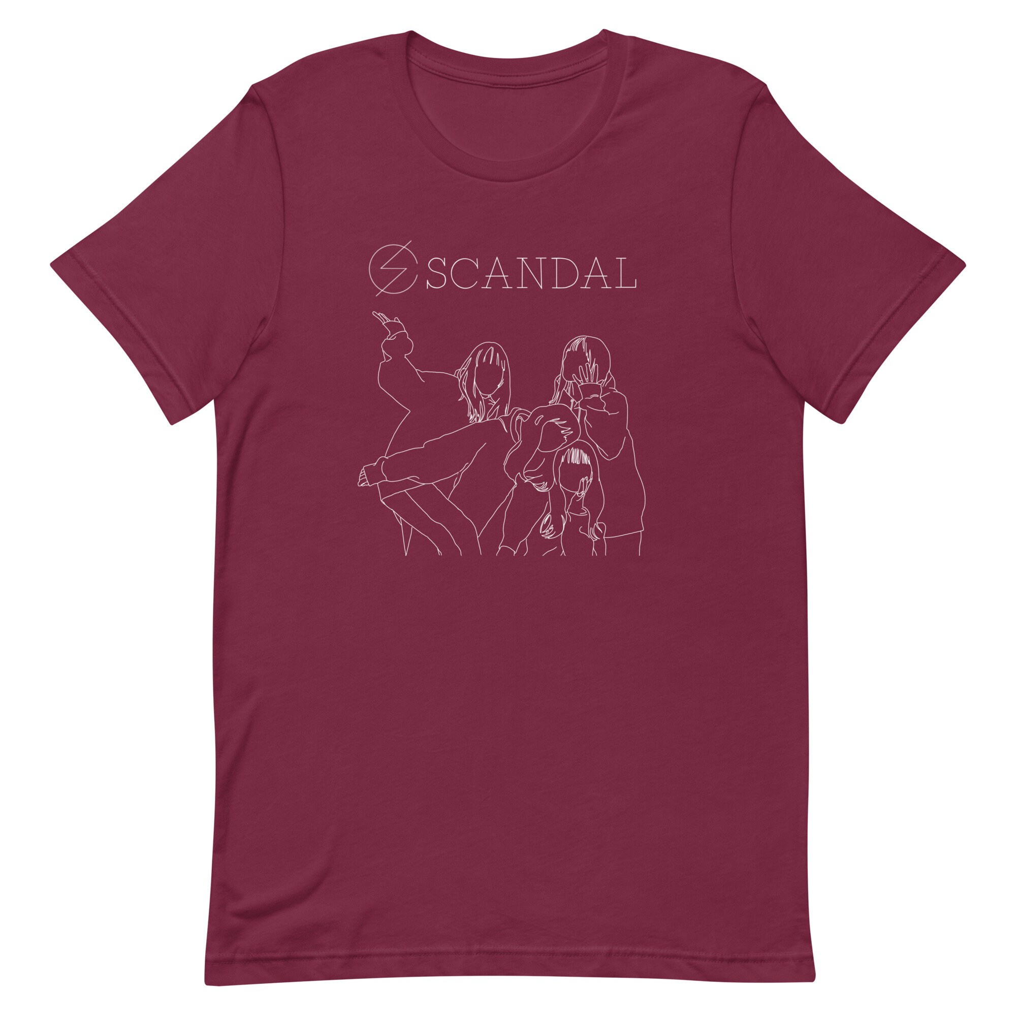 SCANDAL Japan Minimalist Line Art Logo Band Tee Shirt - Etsy