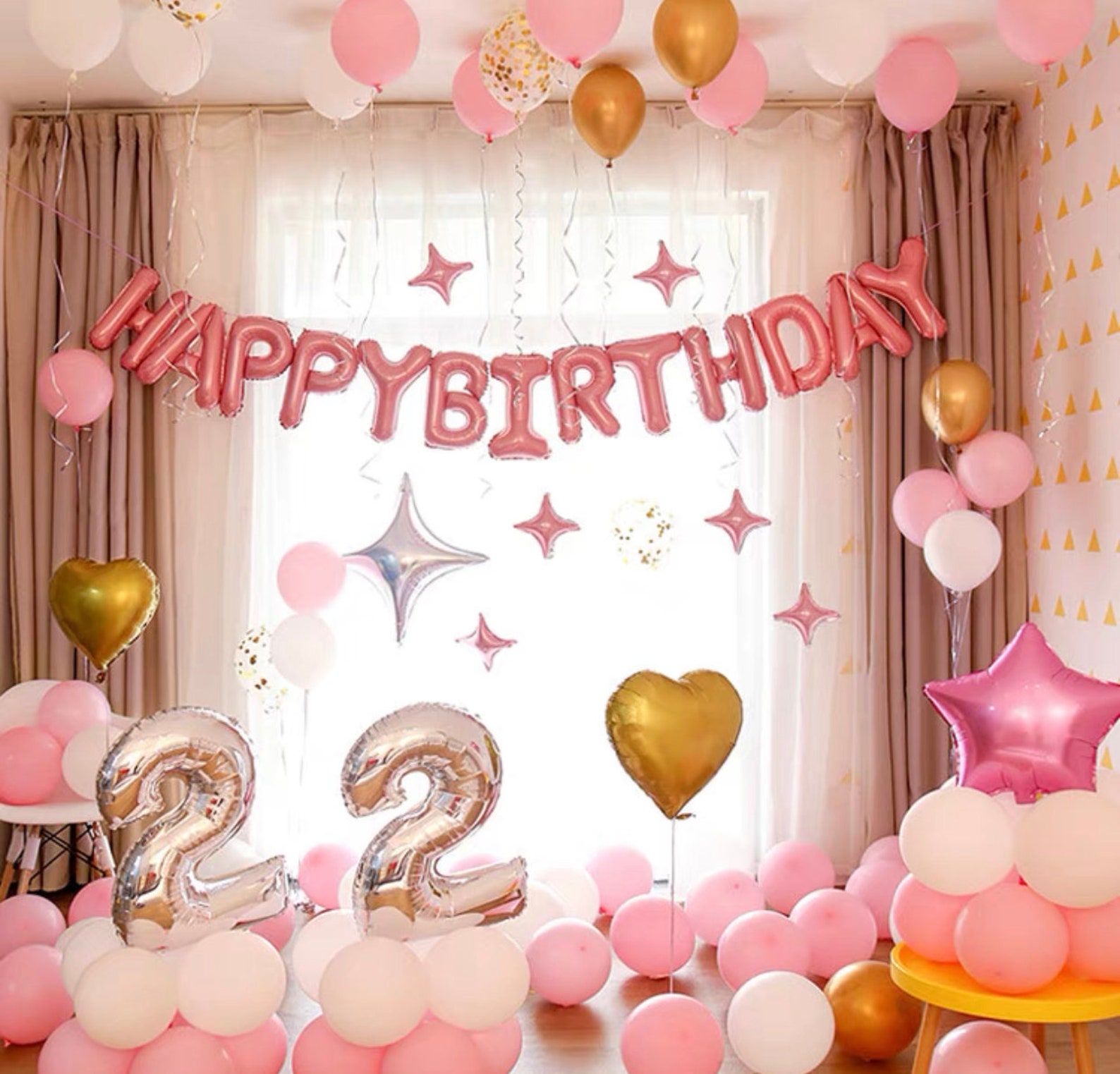 Happy Birthday Balloons Decoration - Etsy