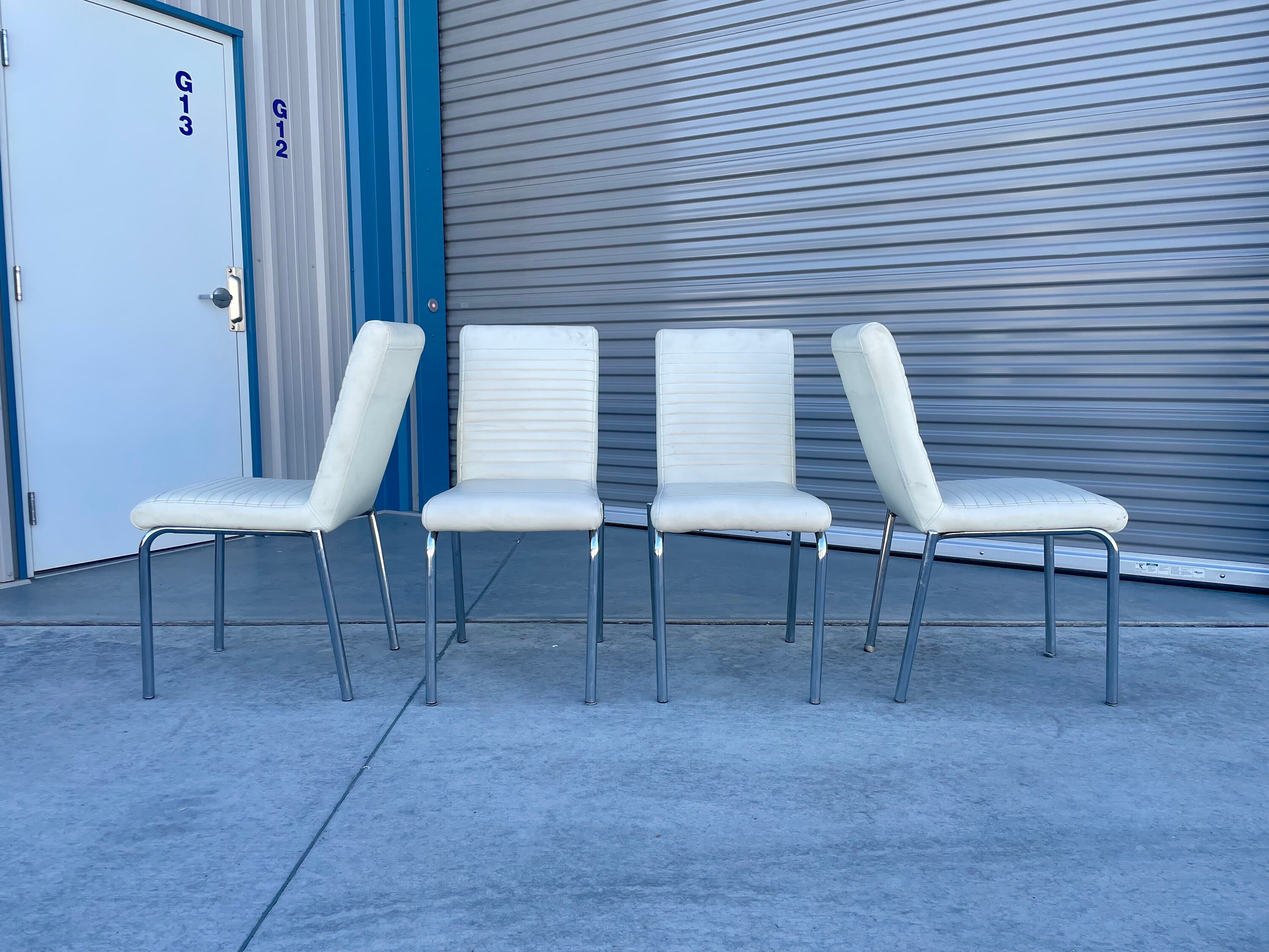 1970s Vintage Chrome Dining Chairs- Set of 4 - Etsy