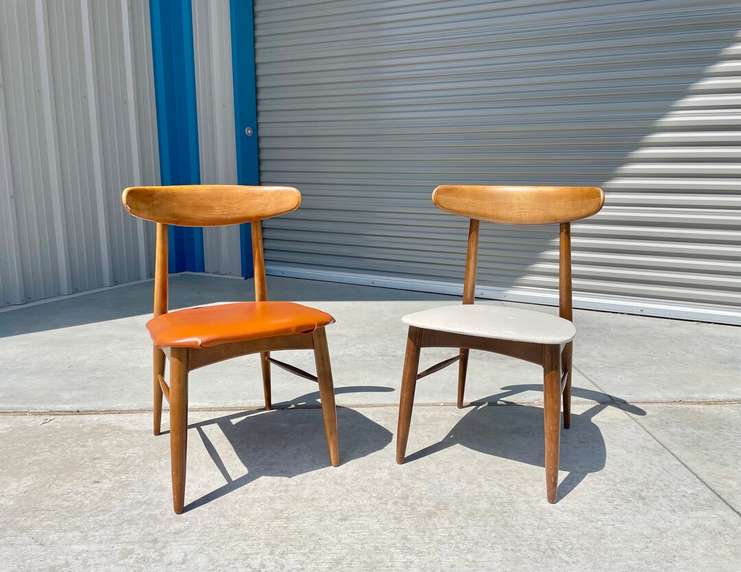 1960s Mid Century Modern Maple Side Chairs Set of 2 - Etsy