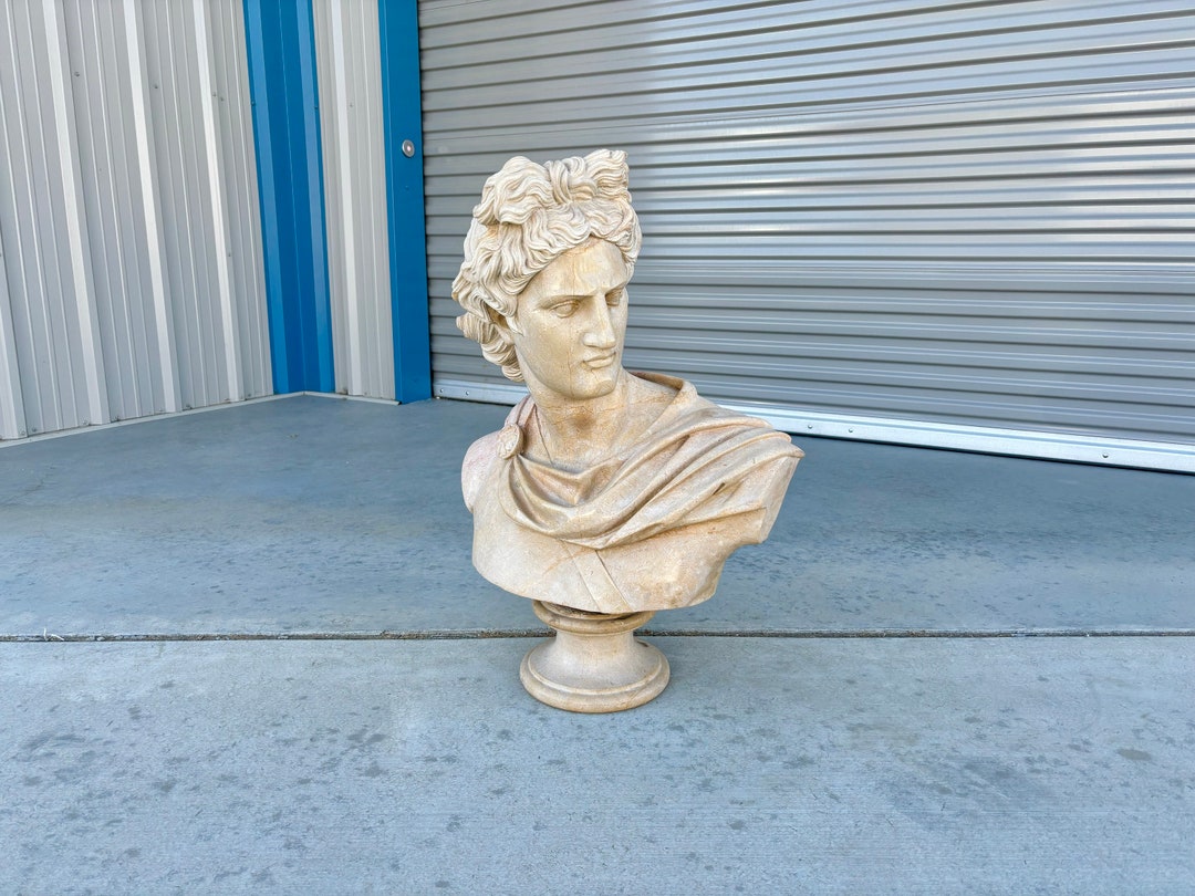 Vintage Classical Style Marble Bust of Apollo - Etsy