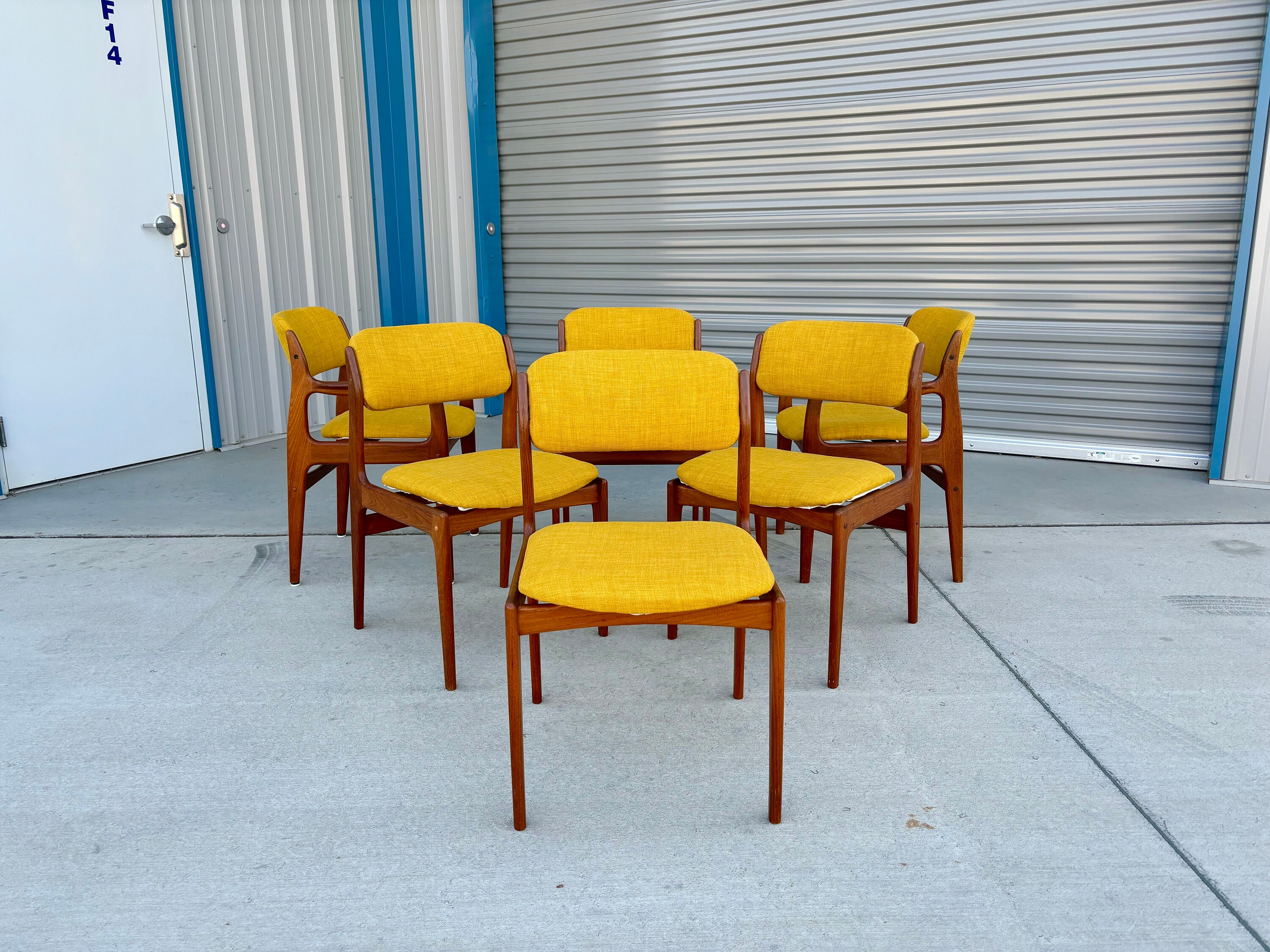 1970s Danish Modern Teak Dining Chairs Set of 6 - Etsy