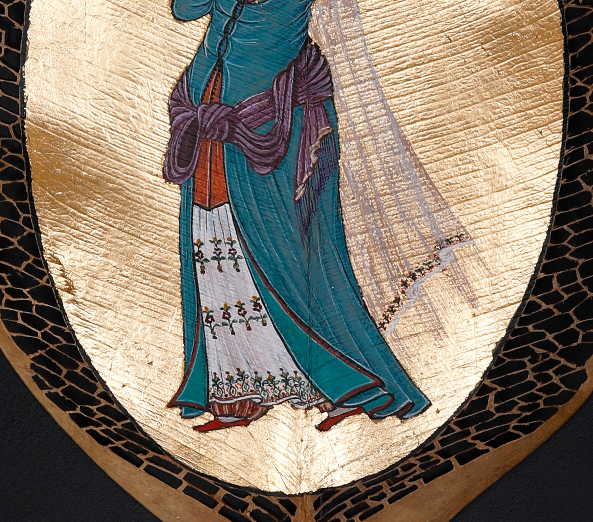 Maiden Carrying a Pitcher Leaf Art Wall Decor Girl With a - Etsy