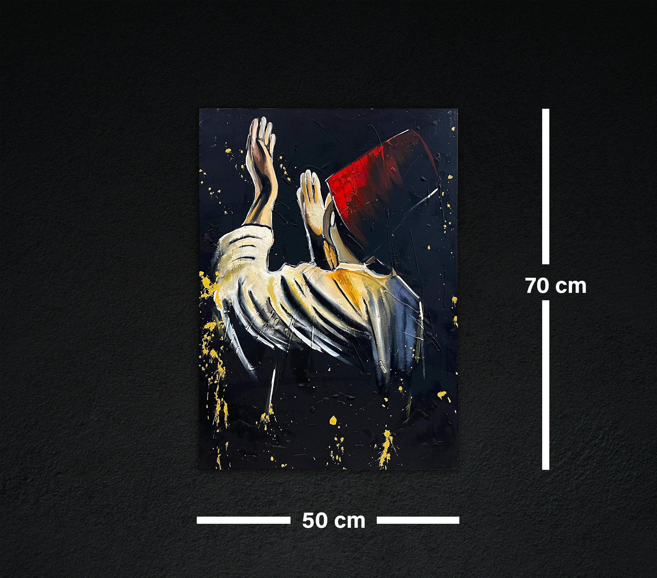 Praying Dervish Wall Art, Whirling Dervish Wall Decor, Abstract Semazen ...