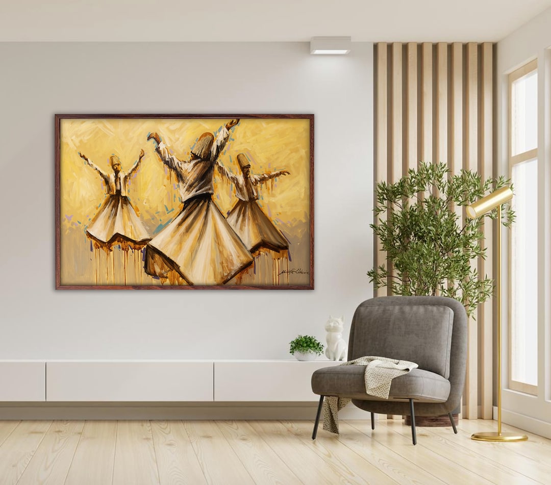 Whirling Dervishes Religious Art, Dervish Wall Art, Dancing Dervishes ...