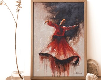 Once Upon a Time in Cairo Whirling Dervish Sufi Art Rumi - Etsy