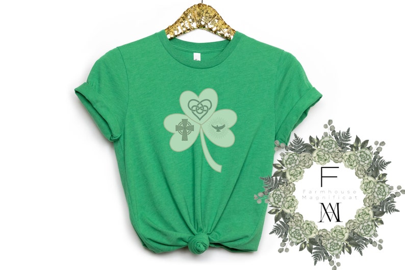 St. Patrick Holy Trinity Shamrock Tshirt - Etsy