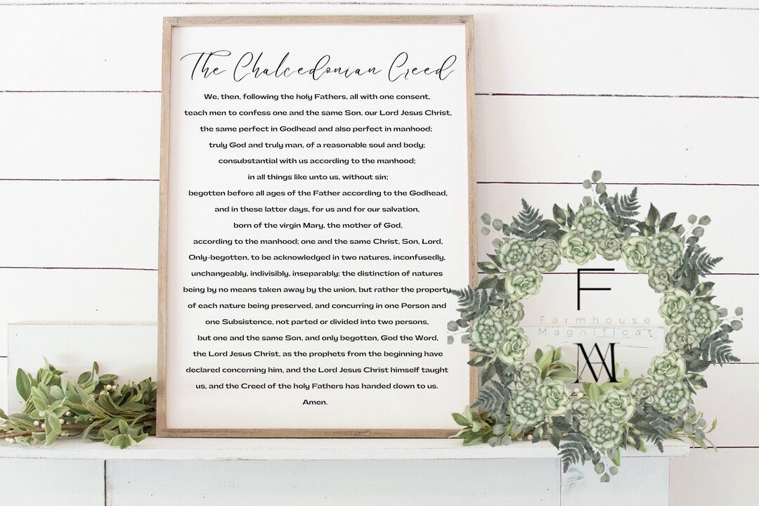 The Chalcedonian Creed Digital Art Printable - Etsy