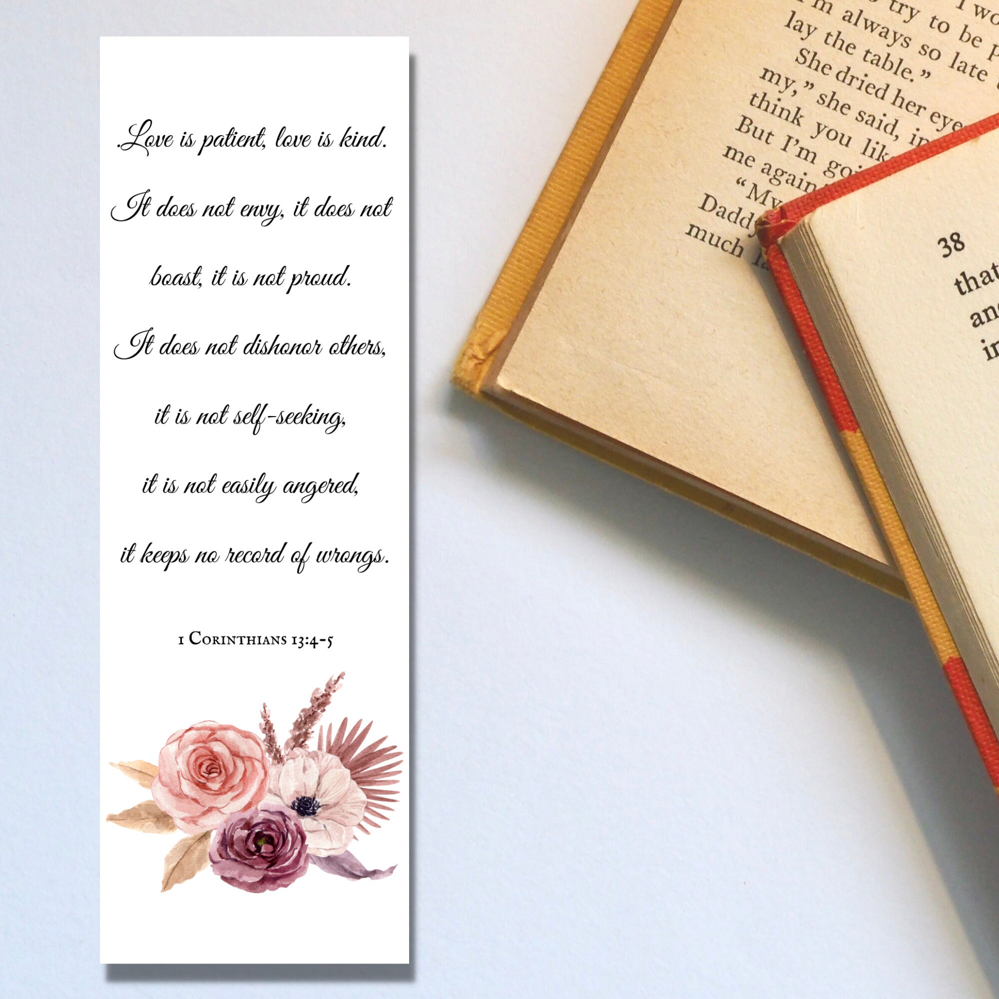 1 CORINTHIANS 13 Vintage-style Bookmark Digital Printable - Etsy Australia