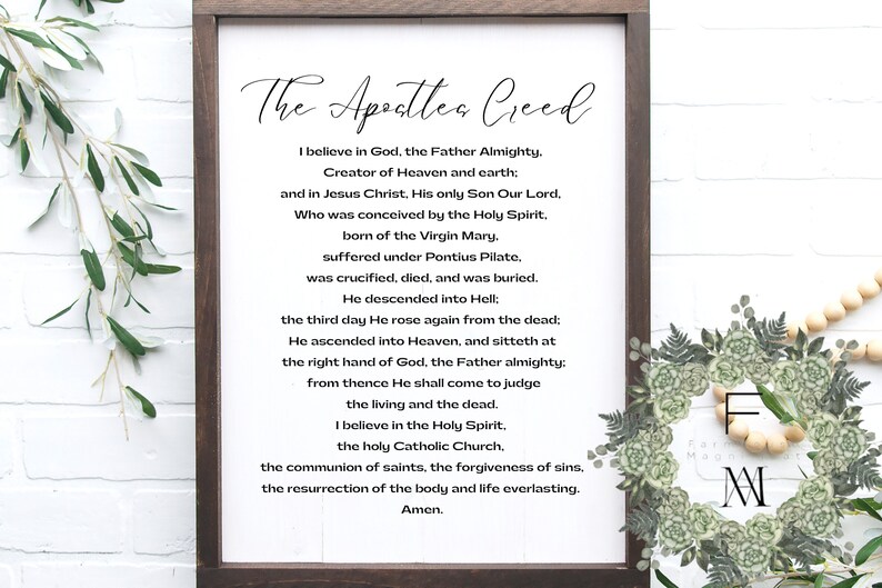 The Apostles Creed Digital Art Printable - Etsy