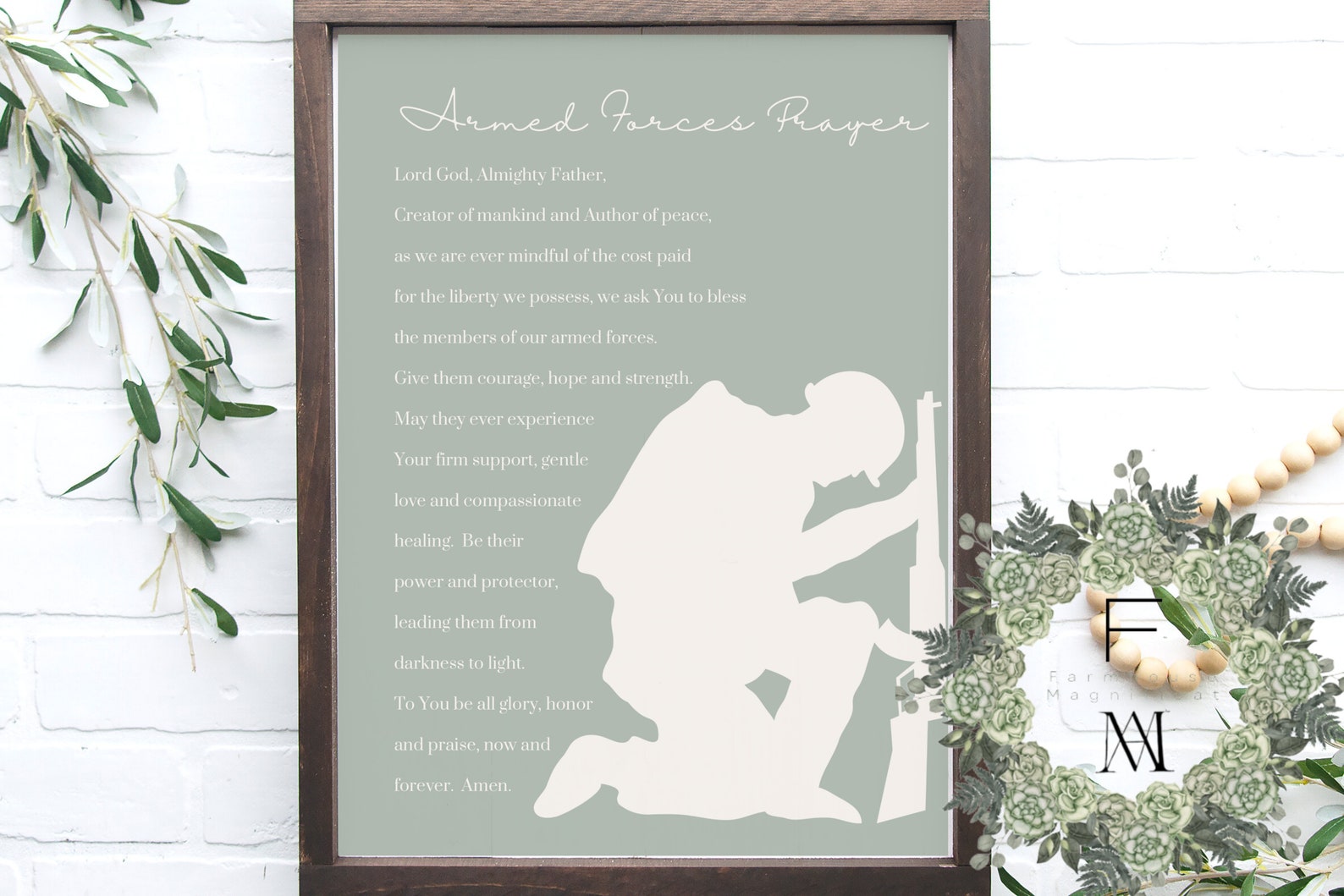 ARMED FORCES PRAYER Wall Art Printable Prayer for Our Troops - Etsy