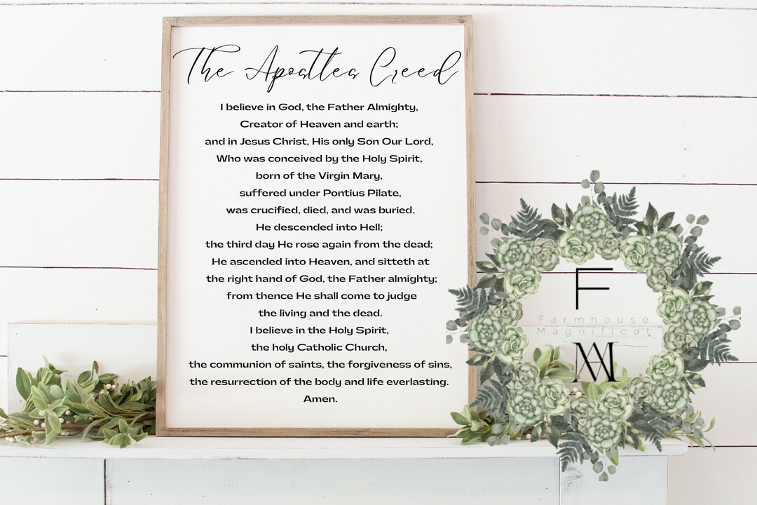 The Apostles Creed Digital Art Printable - Etsy