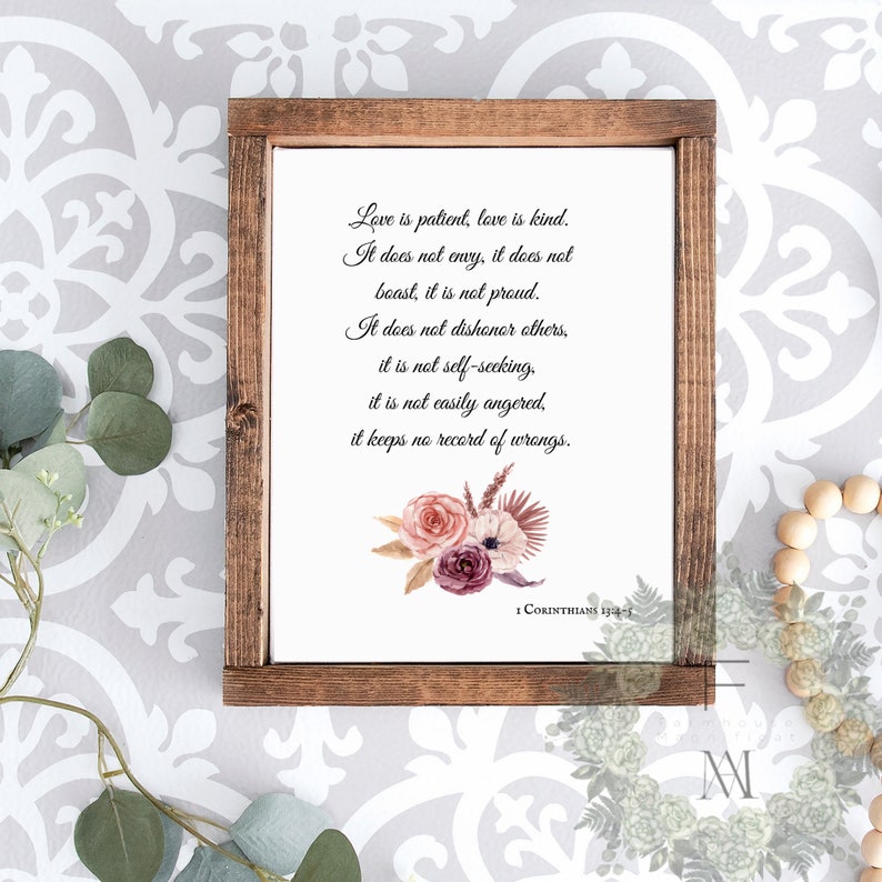 CATHOLIC VALENTINES DAY Printable 1 Corinthians 13 - Etsy