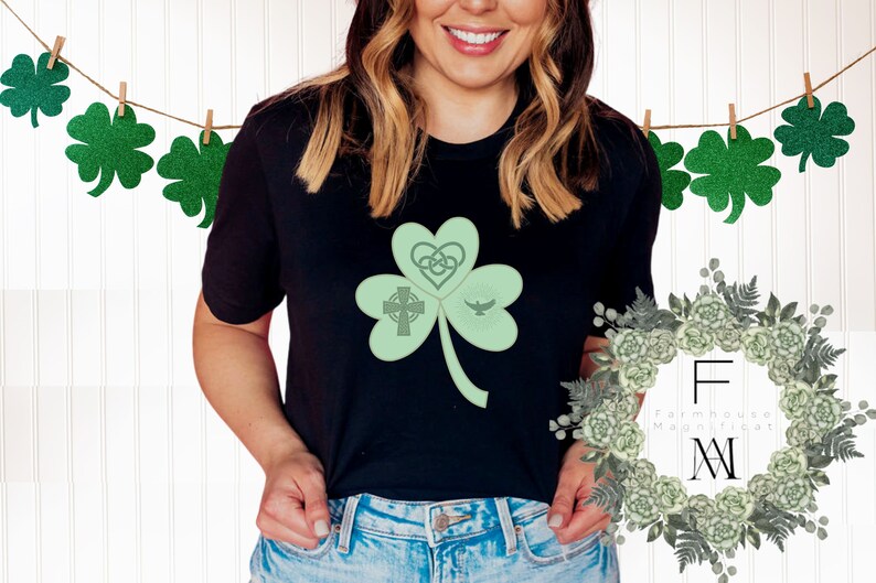 St. Patrick Holy Trinity Shamrock Tshirt - Etsy