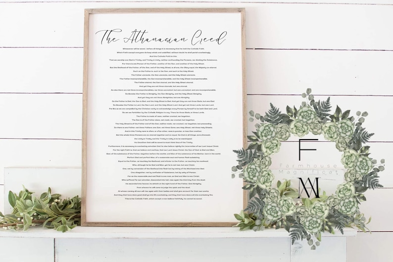 Athanasian Creed Digital Art Printable - Etsy