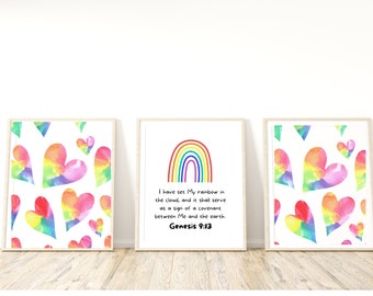 Catholic Rainbow Art - Etsy