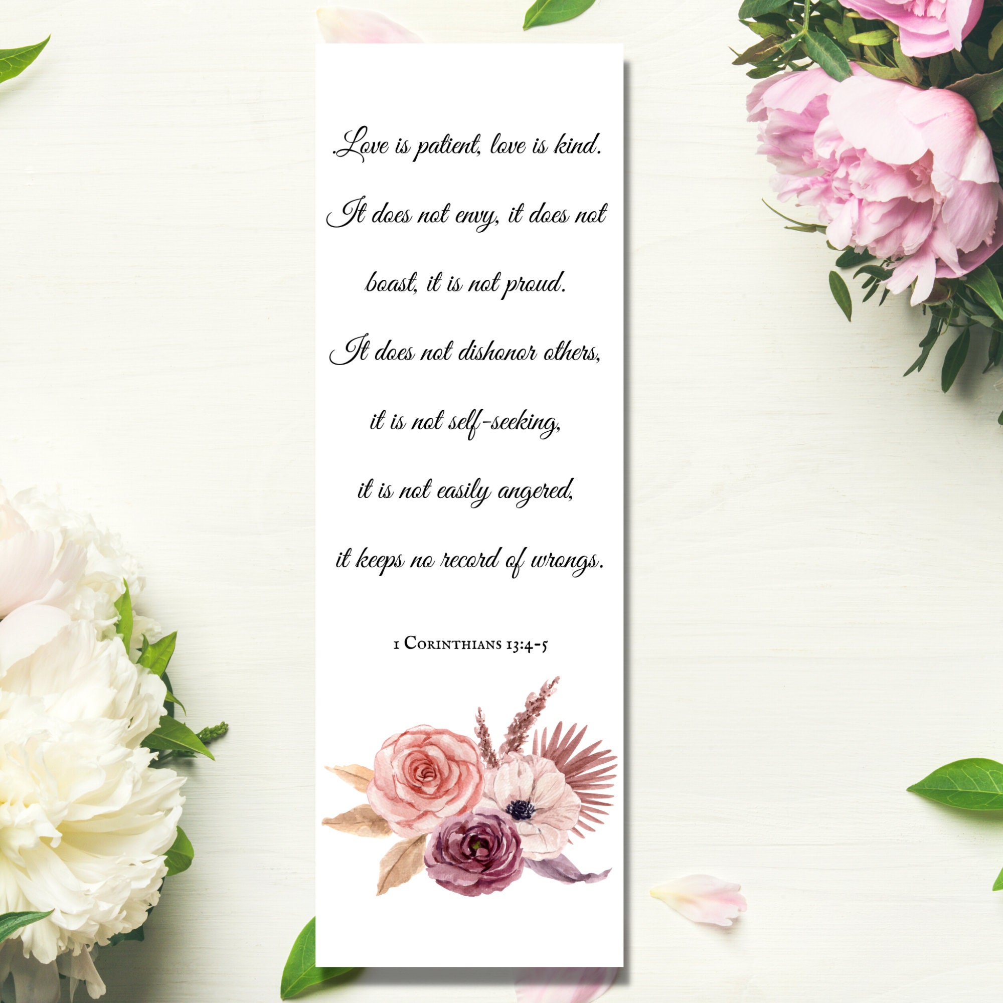 1 CORINTHIANS 13 Vintage-style Bookmark Digital Printable - Etsy Australia