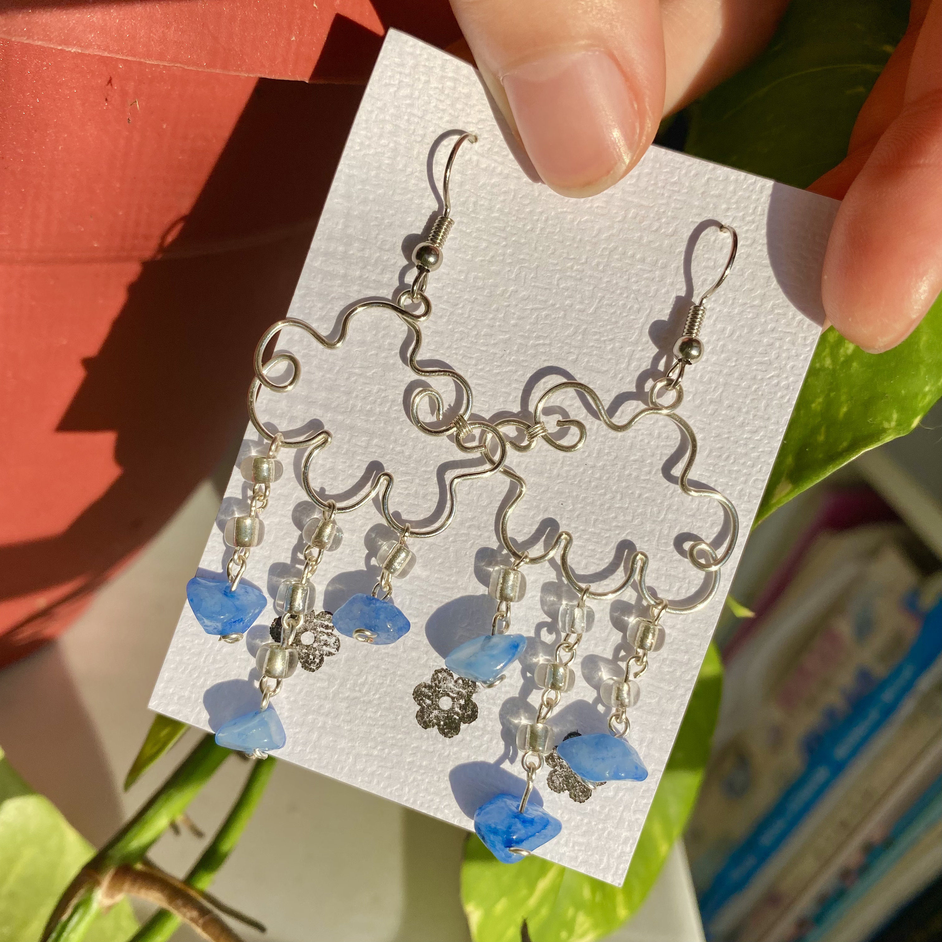 Dangling Cloud Earrings | Wire Cloud Earrings, Elegant Nature Earrings ...