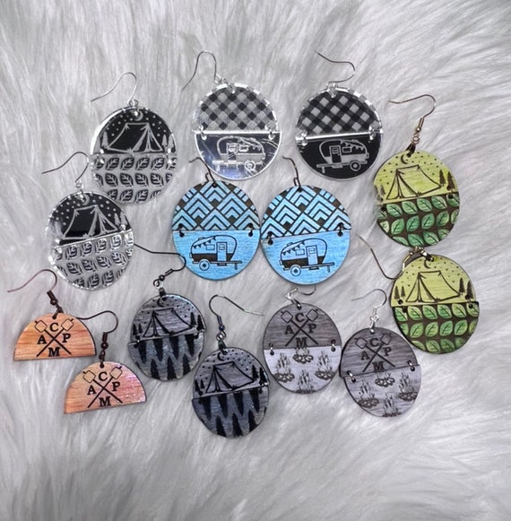 MIX & MATCH Split Round Camping Adventures Earrings Create - Etsy