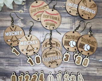 Laser Cut Sports Earrings - Etsy