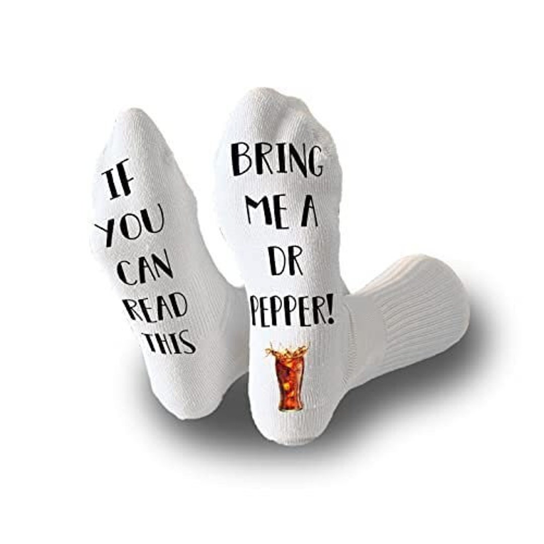 If You Can Read This Bring Me A Soda. Novelty Funky Crew Socks ...
