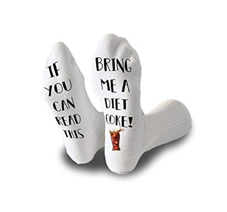 If You Can Read This Bring Me A Diet Coke. Novelty Funky Crew Socks ...