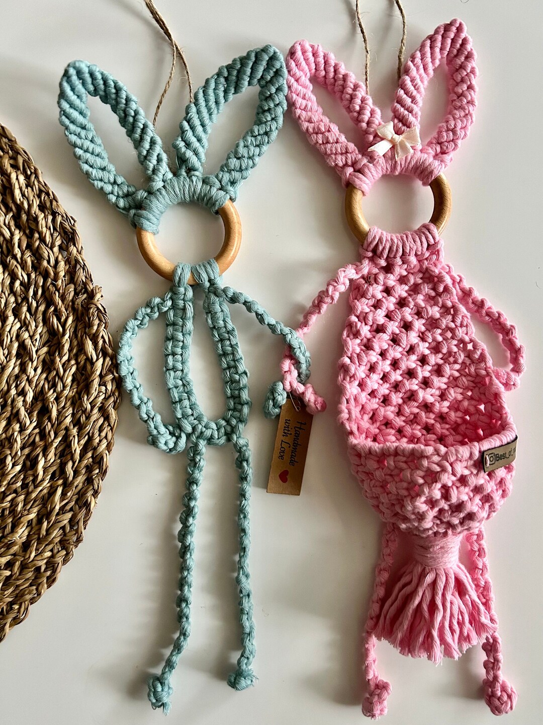 Macrame Easter Bunny Couple - Etsy
