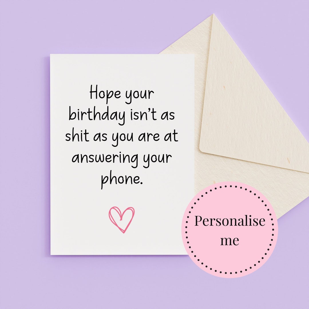 Birthday Card / Happy Birthday / Greetings Card / Cheeky Card / Rude ...